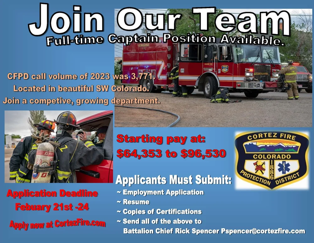 Captain Application — Cortez Fire Protection District