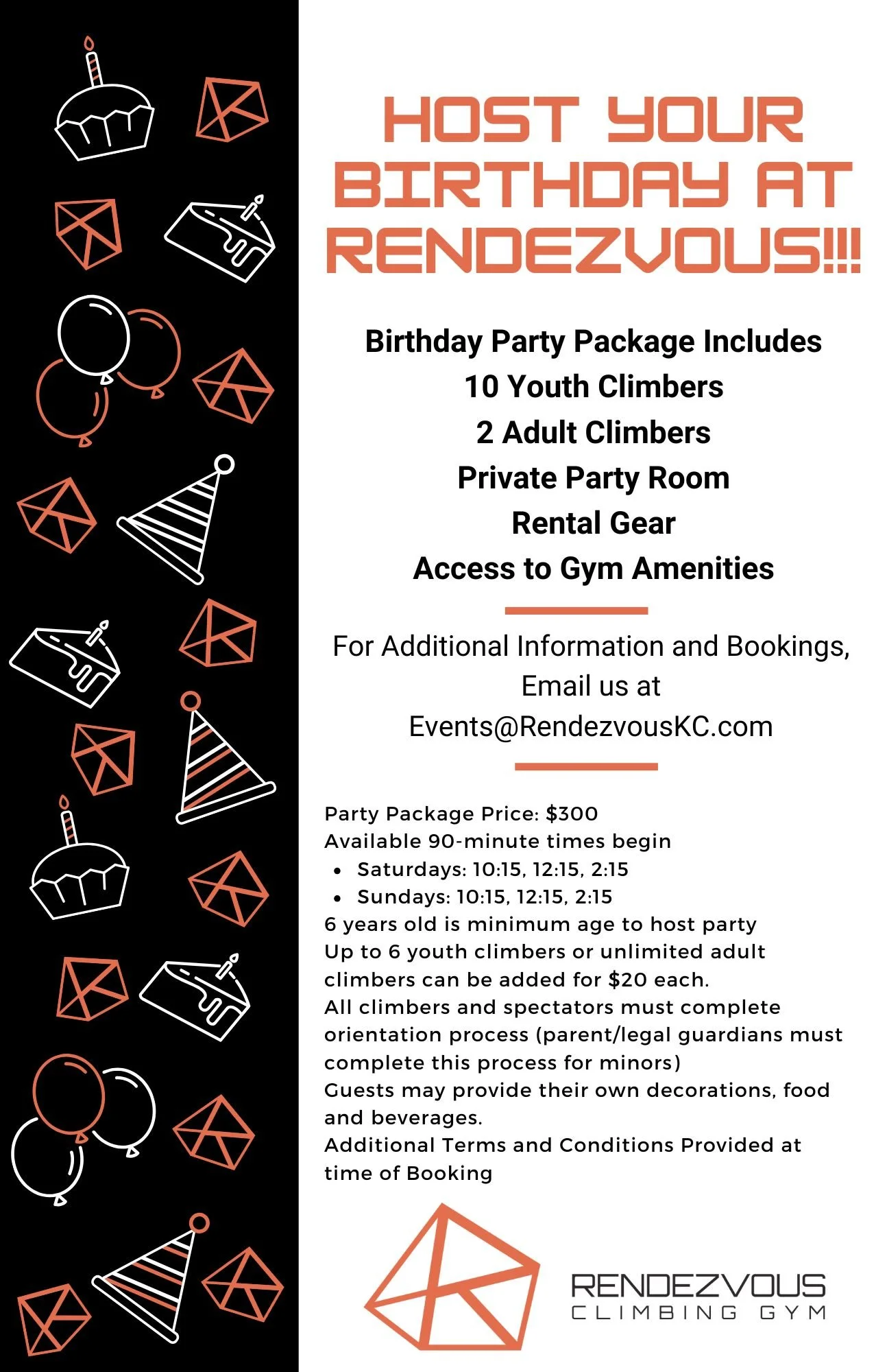 Book a Party — Rendezvous Climbing Gym