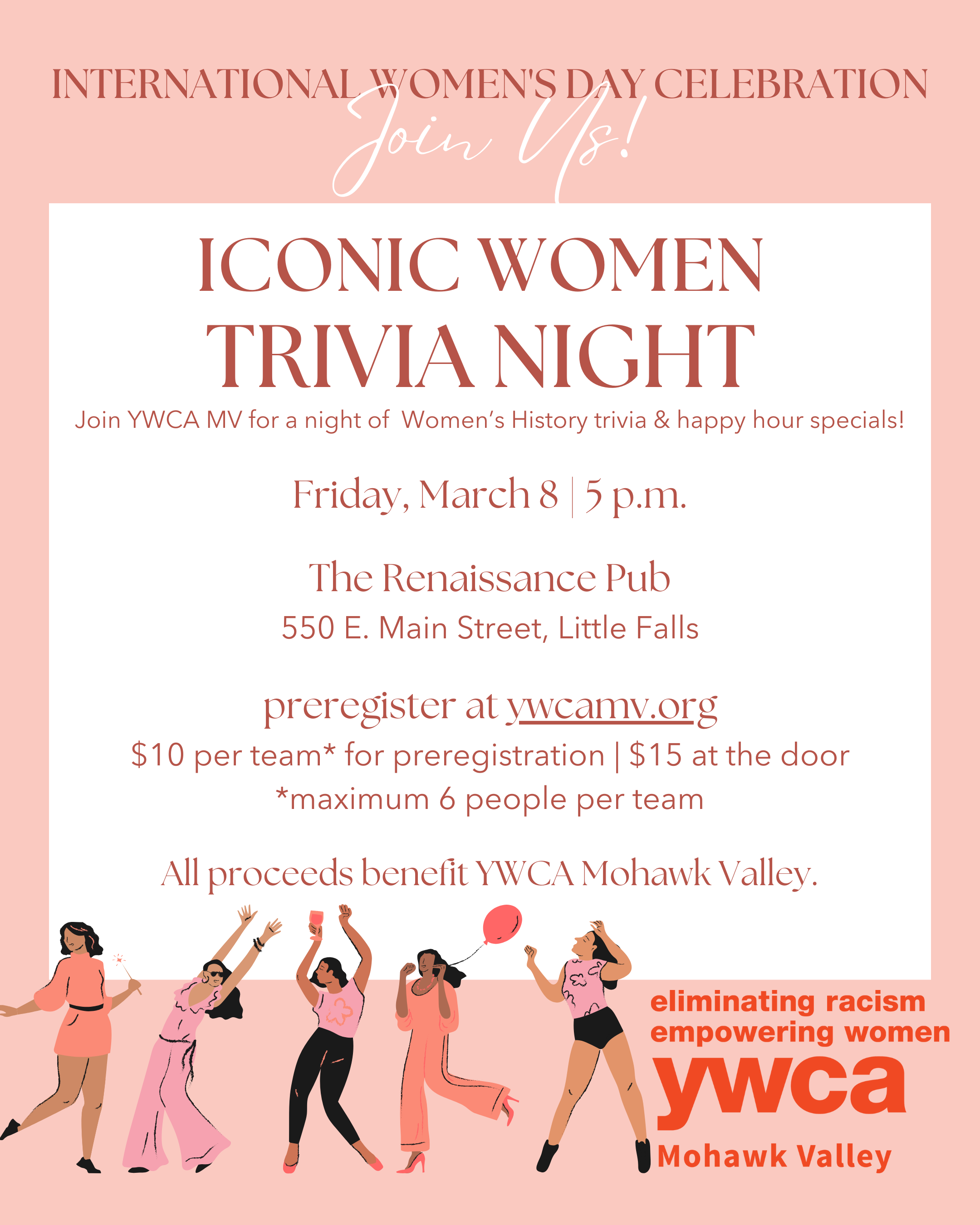 Iconic Women Trivia Night! — YWCA Mohawk Valley | YWCA Mohawk Valley