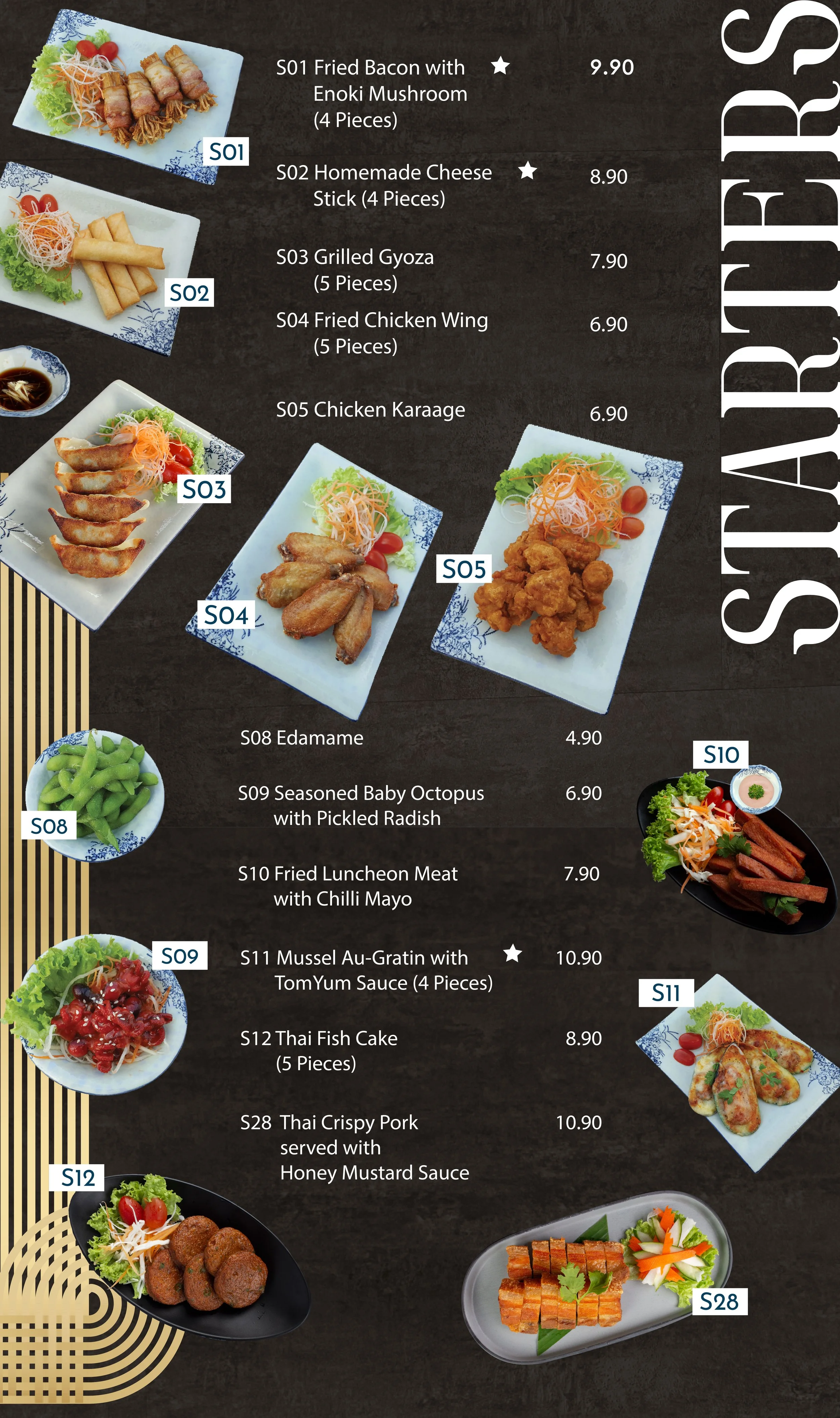 Kamikaze Asian Tapas Bar Menu — Imperium Group Asia