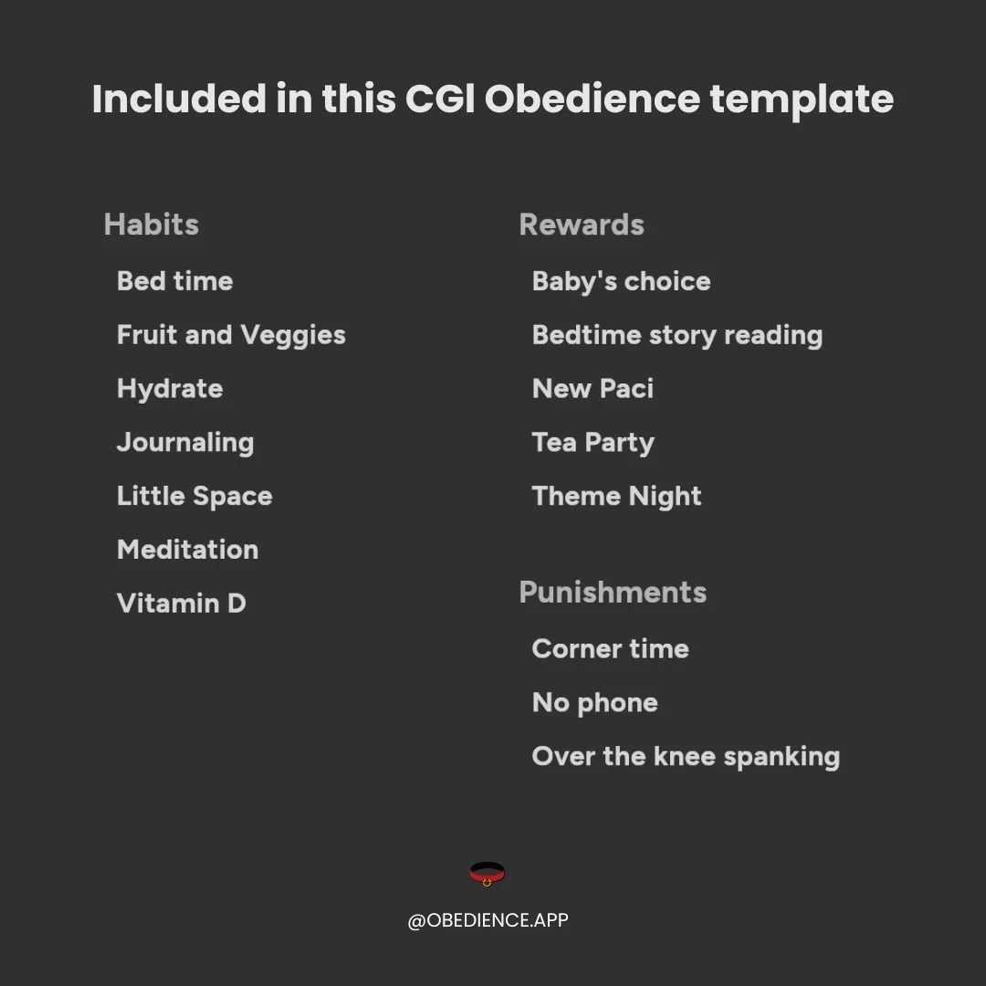 Heal Your Inner Child with Caregiver-Little Dynamics — Obedience | BDSM habit tracker app for ...