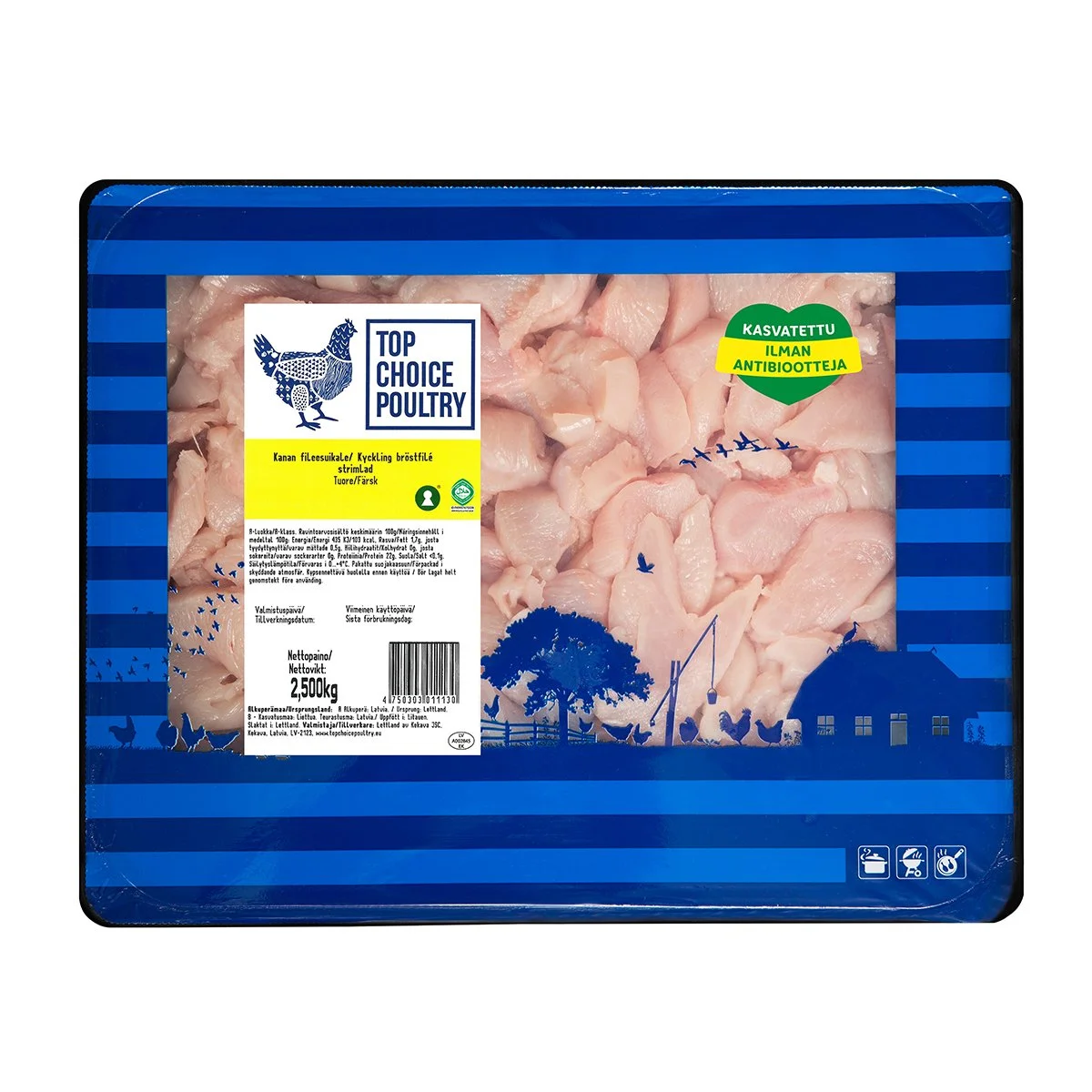 Top Choice Poultry Kanan rintafilee 2,5 kg — PNM-Chipsters