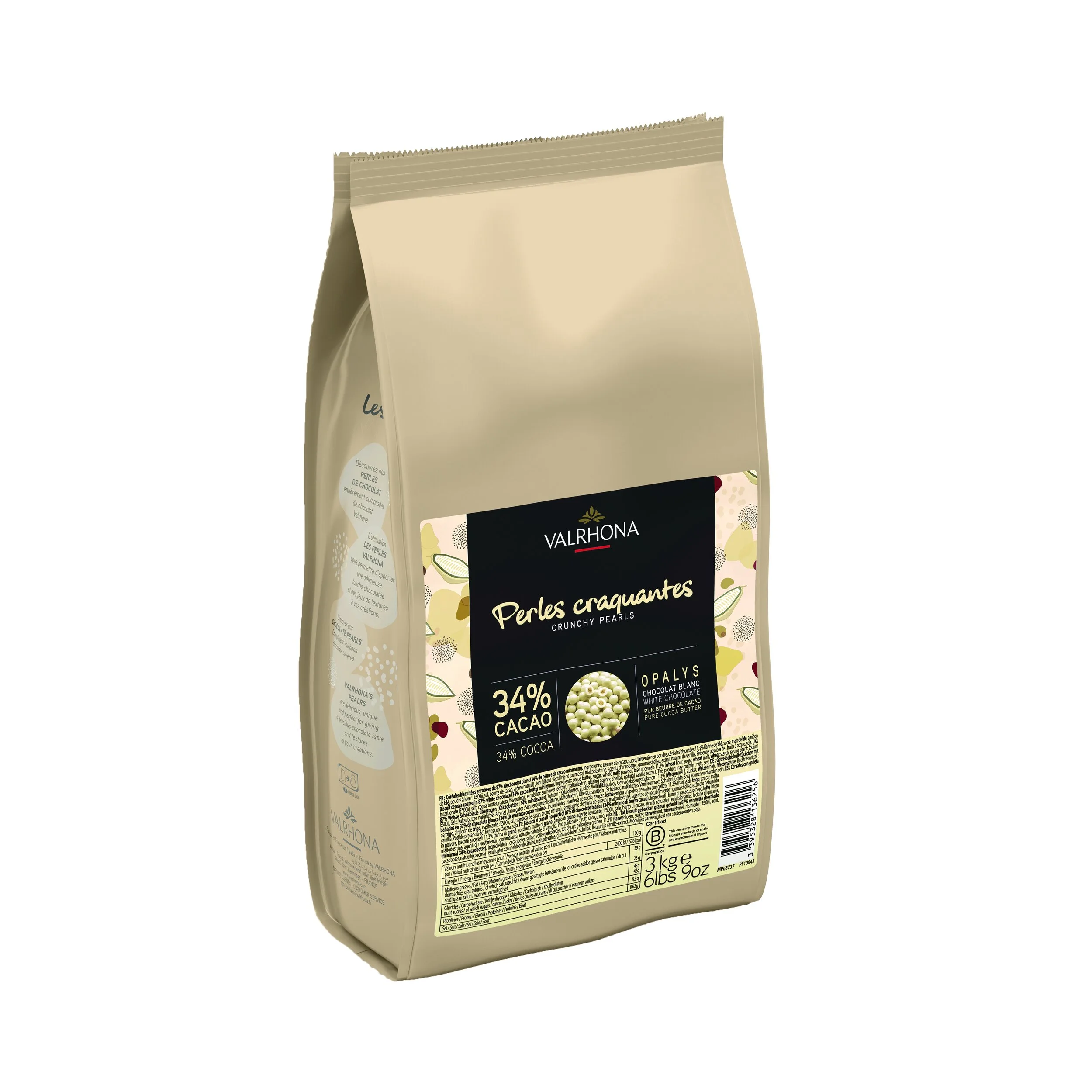 Valrhona Rapeat Opalys valkosuklaahelmet 3 kg — PNM-Chipsters