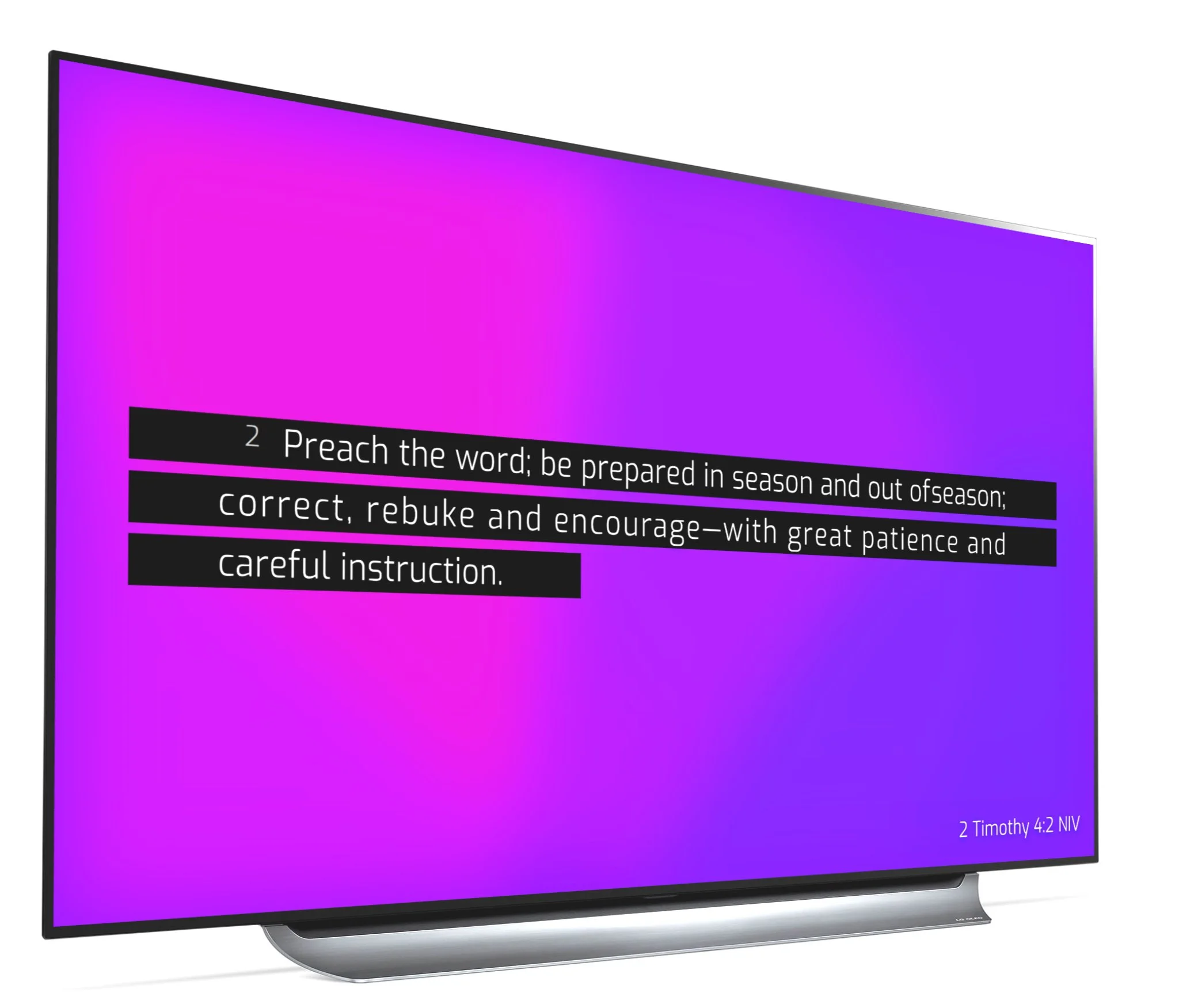 VerseCAST - Church Presentation Software running on a Phone