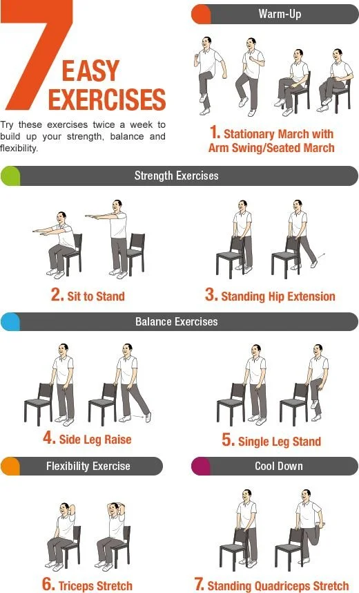 Leg Stretches For Elderly Printable Leg Exercises For Seniors Sale