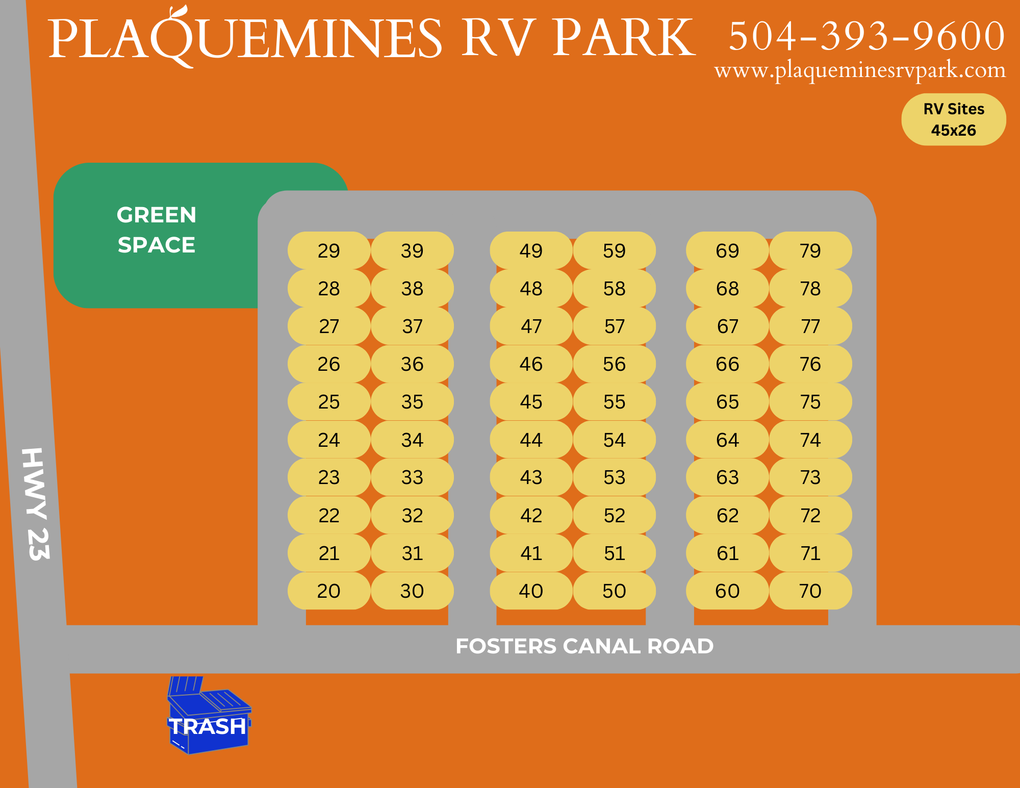 Site Map — Plaquemines RV Park