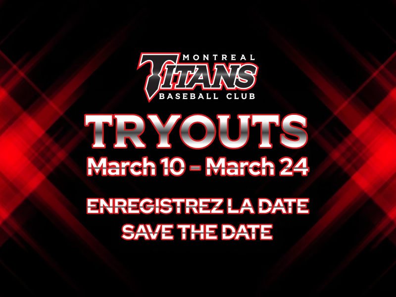 Upcoming Events — Montreal Titans Baseball Club