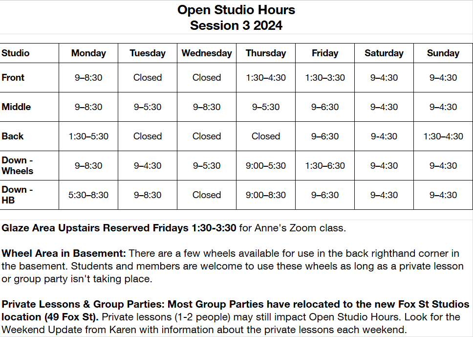 Adult Classes — Portland Pottery