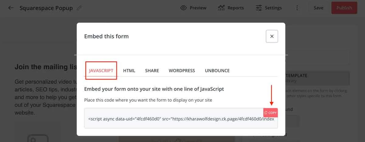 How to Embed a ConvertKit Form on Squarespace
