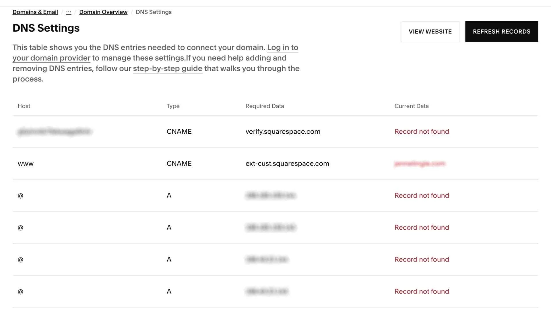 Fixing the Namecheap Error on Squarespace