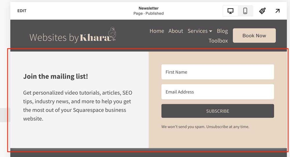 How to Embed a ConvertKit Form on Squarespace