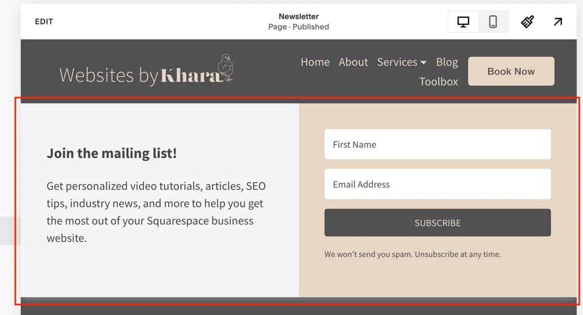 How to Embed a ConvertKit Form on Squarespace