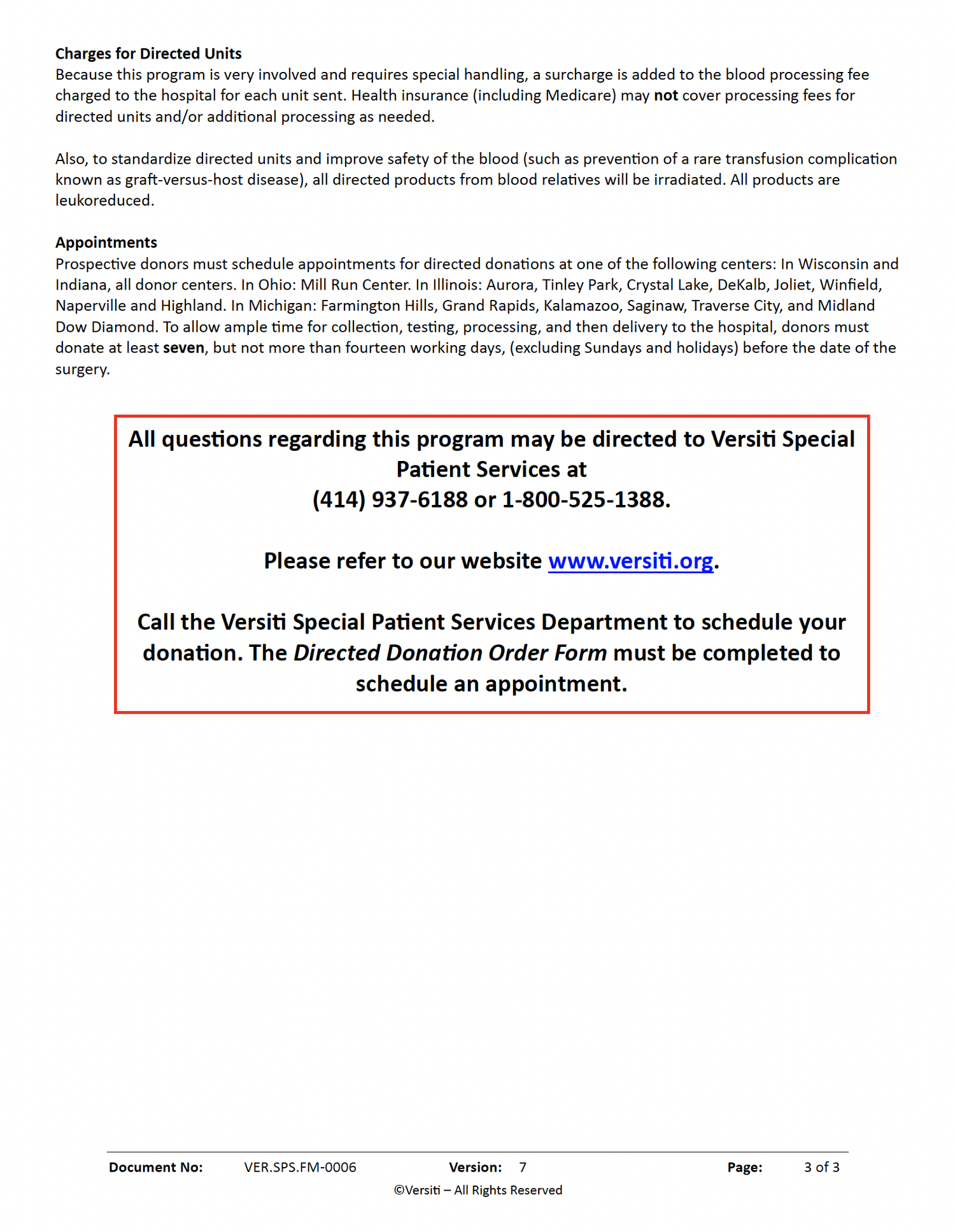 Directed Donation Order Forms — Safe Blood Donations & Transfusions ...