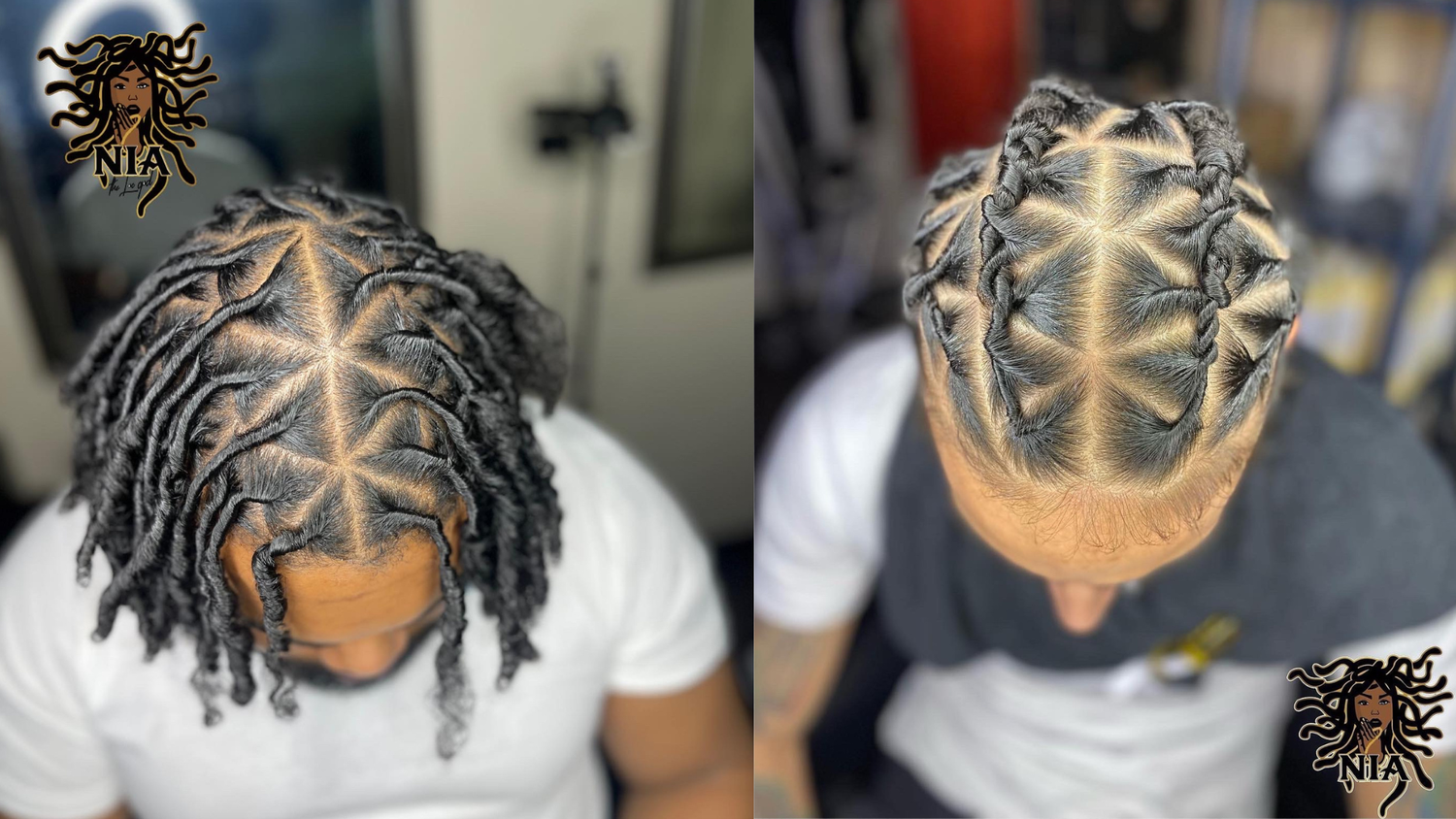 Triangle Part Starter Locs — The Loc God Salon