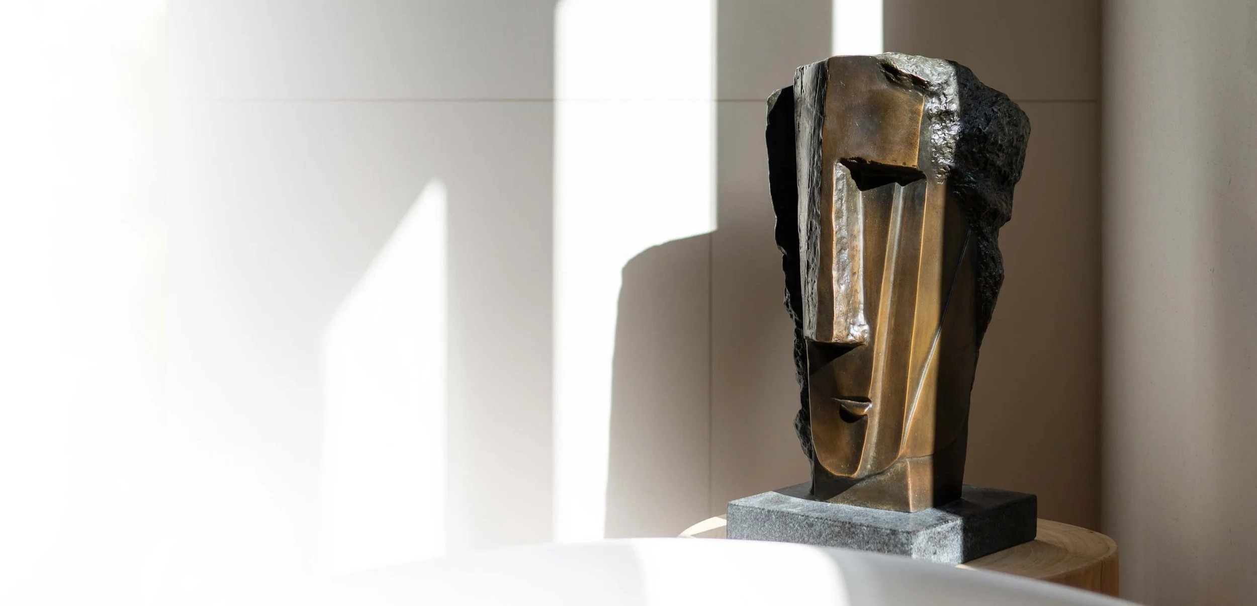 Cubist Head Sculpture | Modern Abstract Bronze Art — Bespoke Sculpture