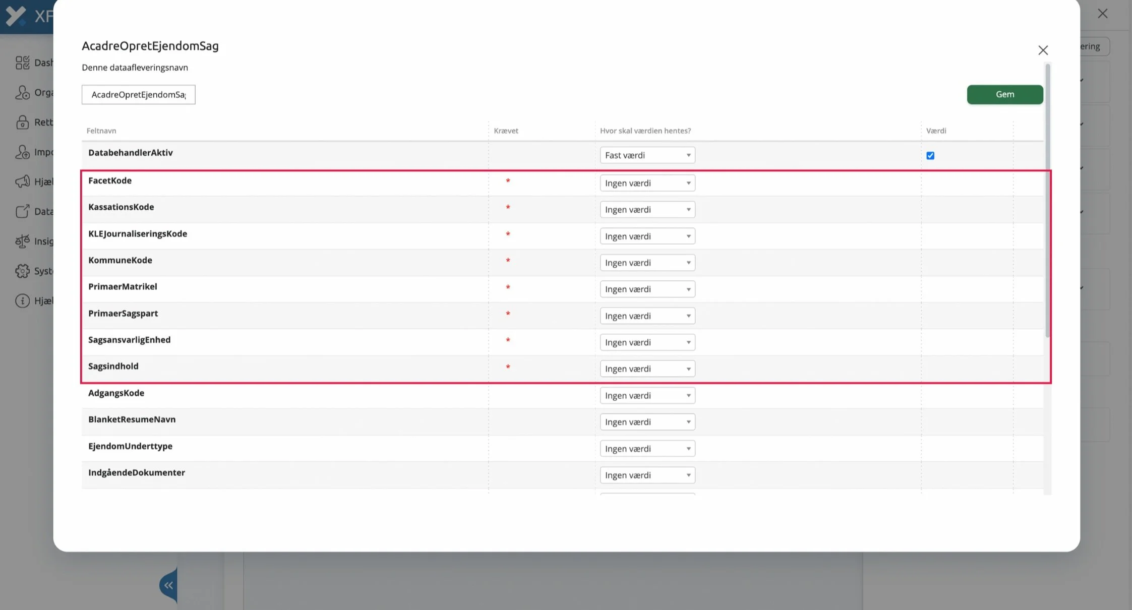 Integrationer: Acadre — XFlow Support