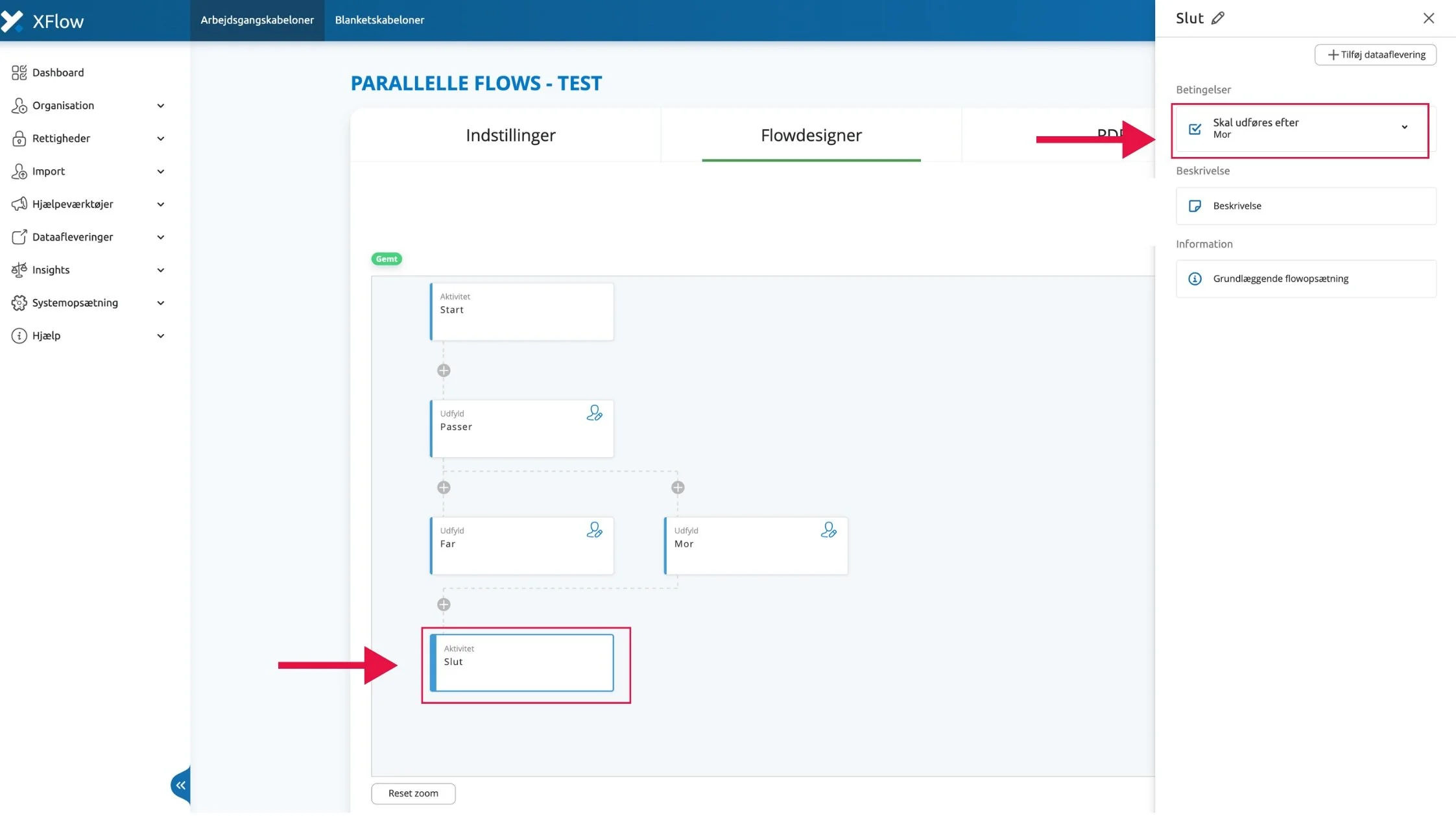 BM: Opsætning af parallelle flows — XFlow Support