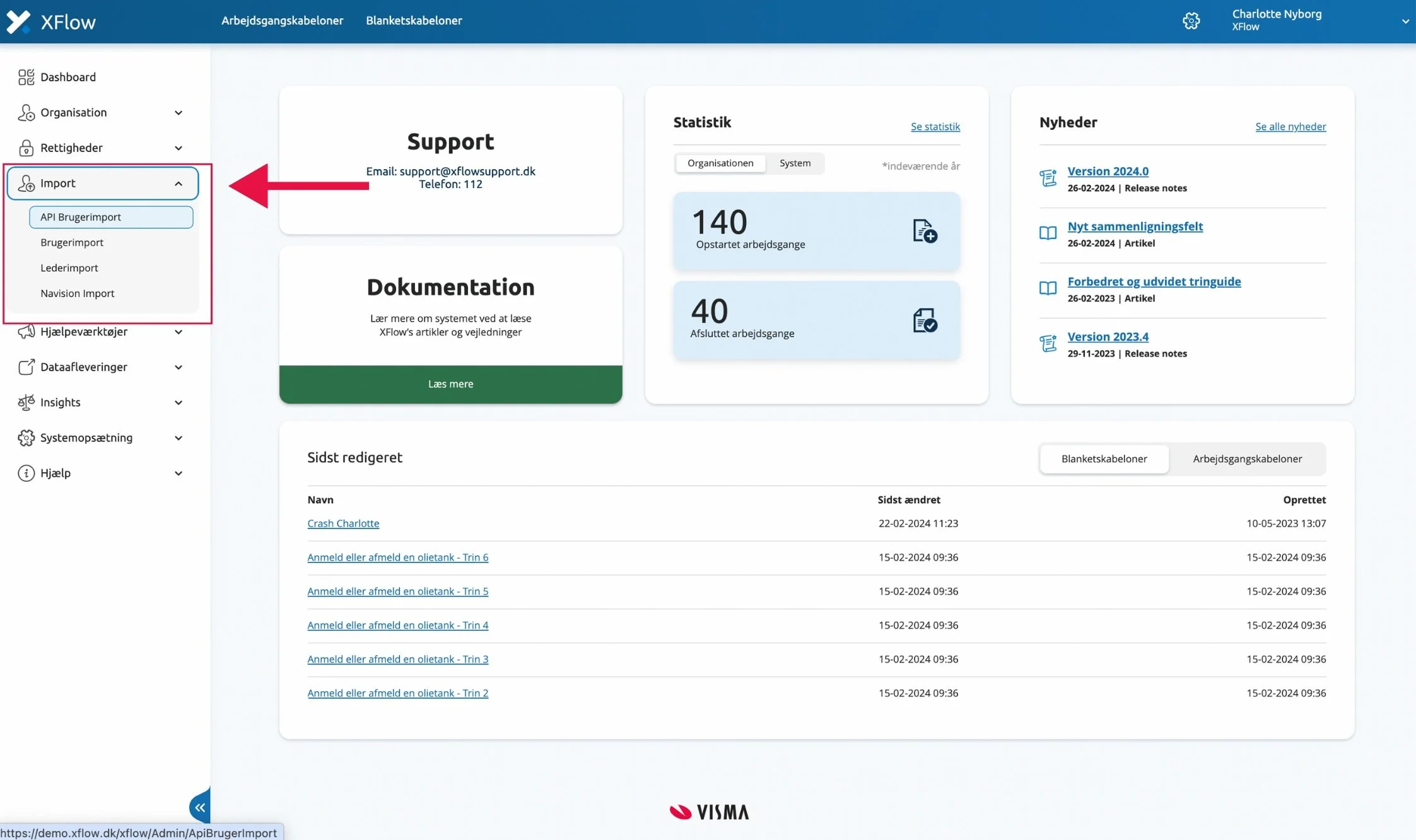 Integrationer: Public API — XFlow Support