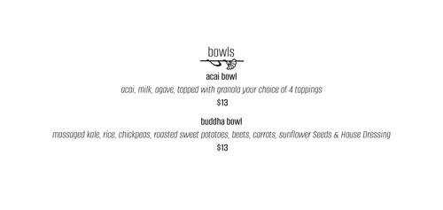 Café Menu — The Gathering Table