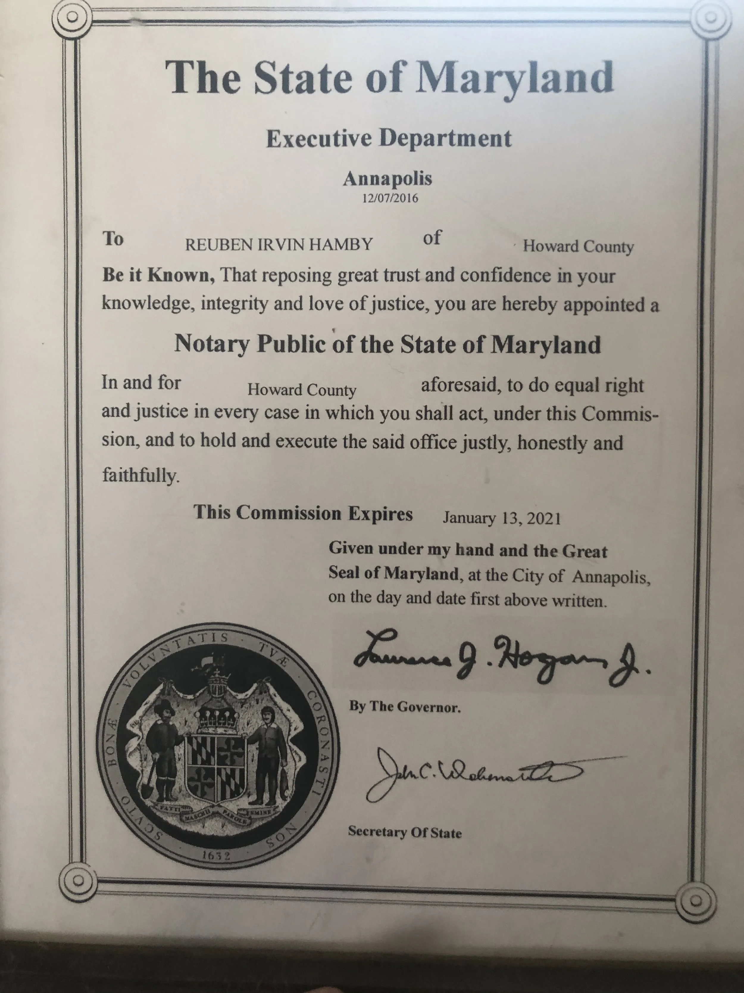 The Law Office of Reuben I. Hamby