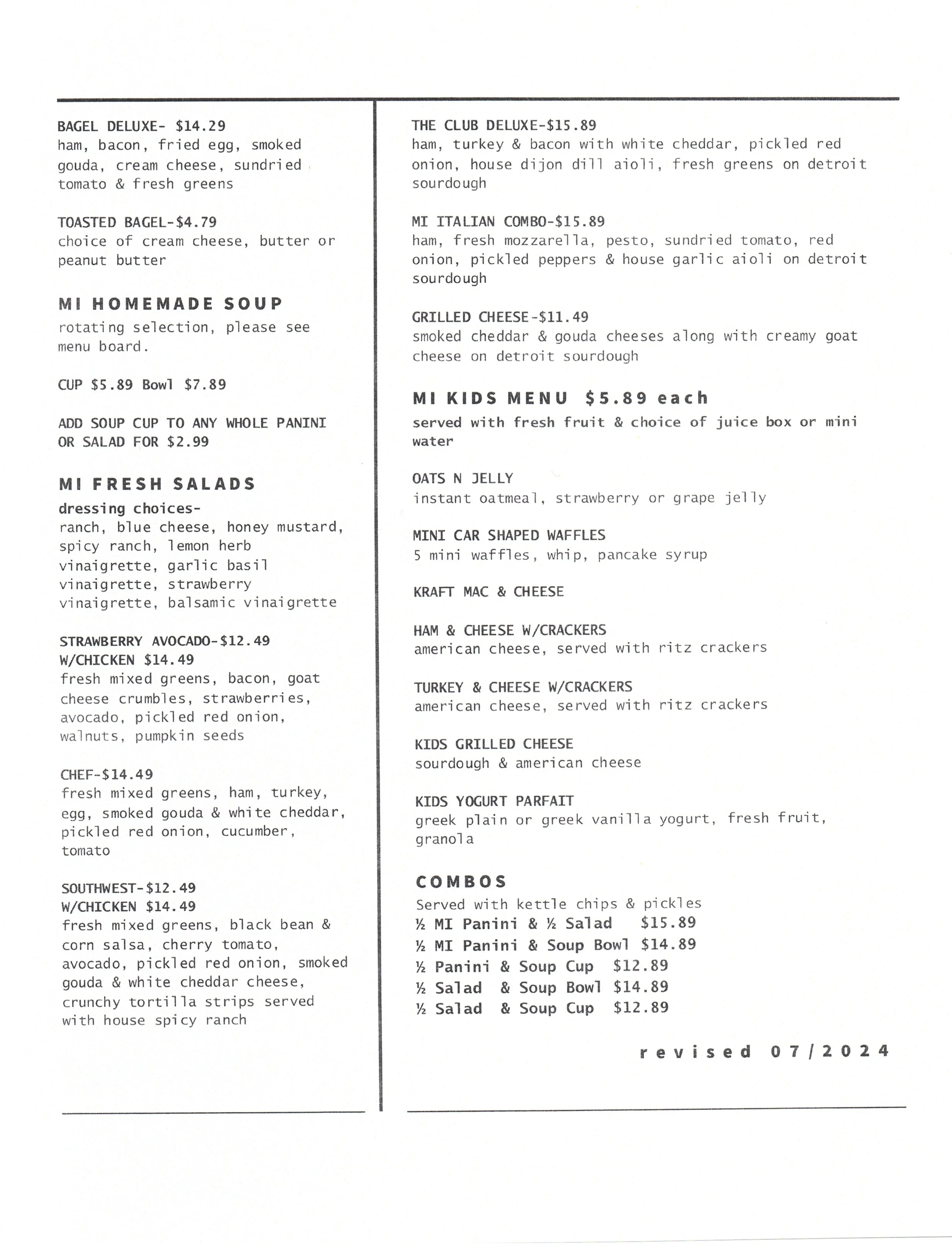 Menu 1 — MI GROUNDS