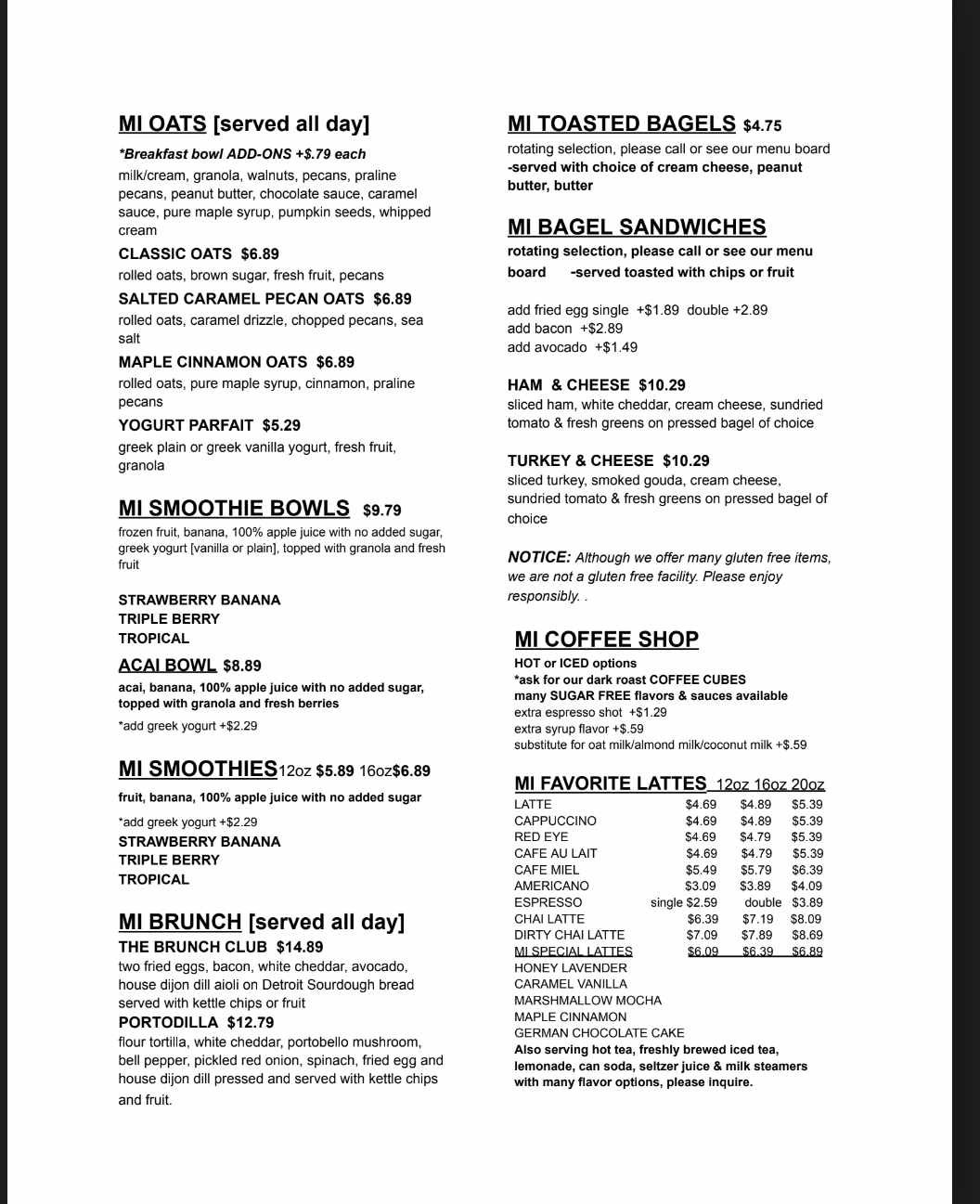 Menu 1 — MI GROUNDS