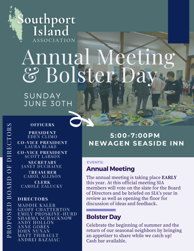 Annual Meeting/Bolster Day Event — Southport Island Association