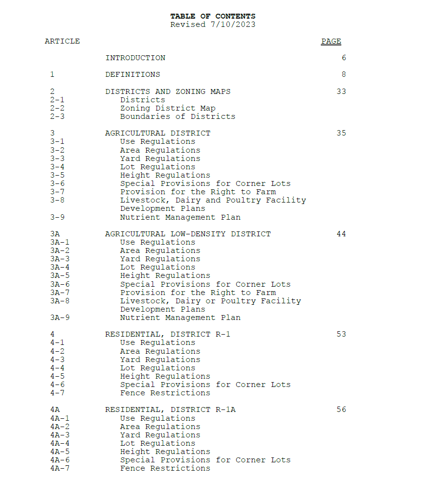 Mecklenburg County Zoning Ordinance Update