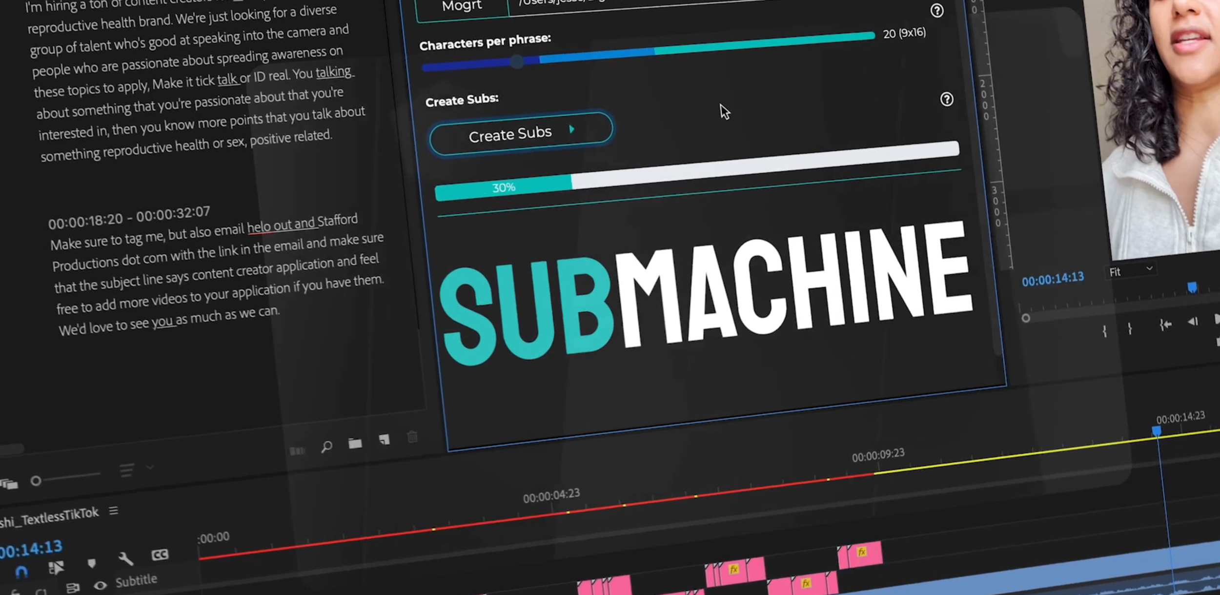Custom App Development Subtitling solution for Adobe Premiere Pro — bmp ...