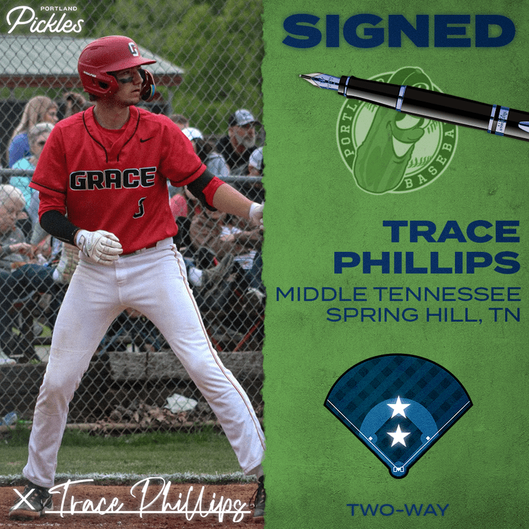 Trace Phillips Signs With the Pickles — PORTLAND PICKLES BASEBALL