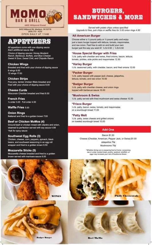 About 1 — MoMo Bar & Grill