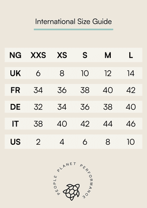 NATURAL GRACE - Size Chart