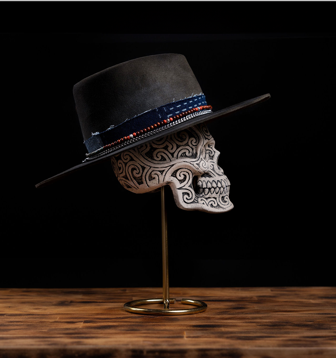 Custom Felt Hats - Handcrafted Styles - Skull Flower & Co