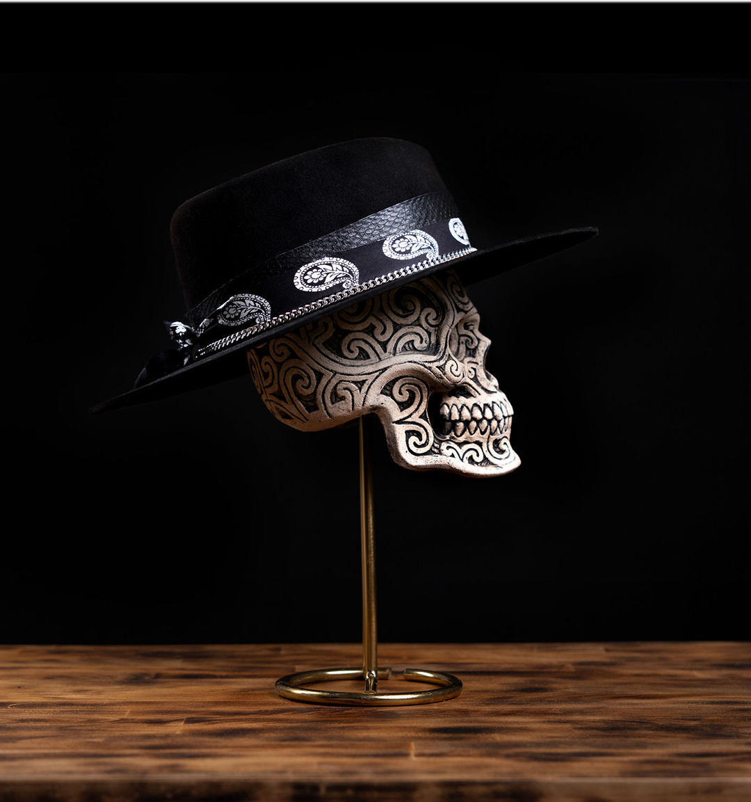 Custom Felt Hats - Handcrafted Styles - Skull Flower & Co