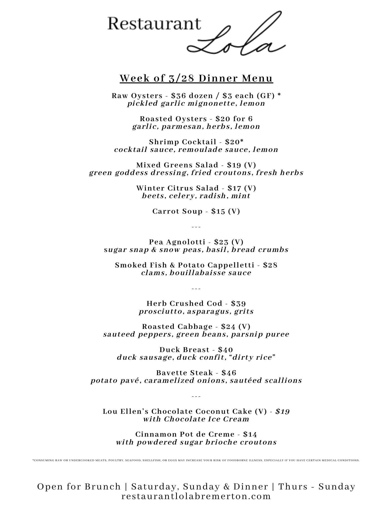 Gallery 3 — Restaurant Lola - Bremerton