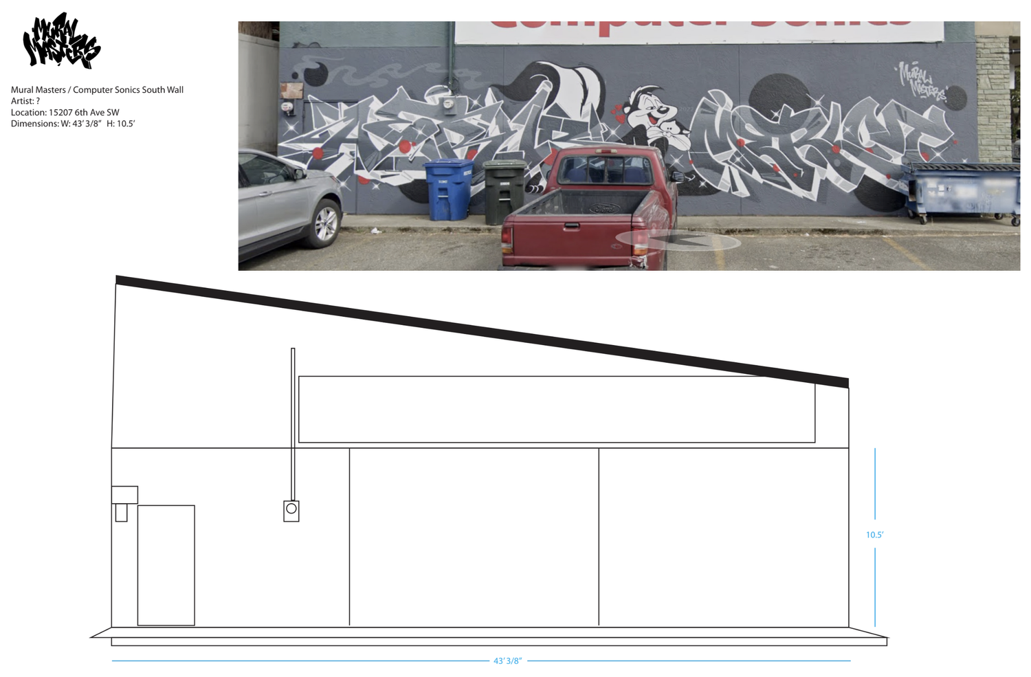 Computer Sonic South Wall — PNW Mural Masters