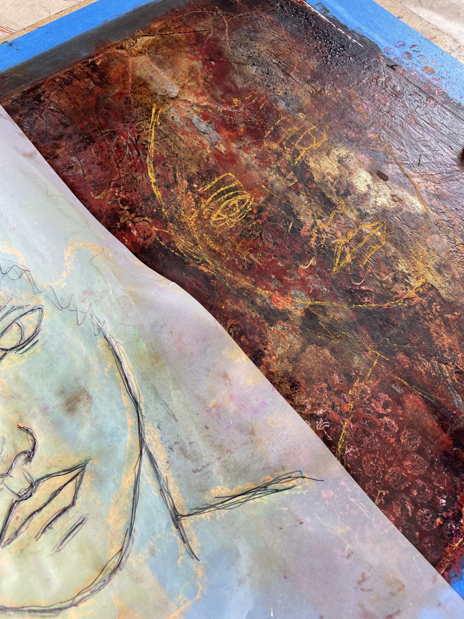 How to transfer a drawing to a painting surface