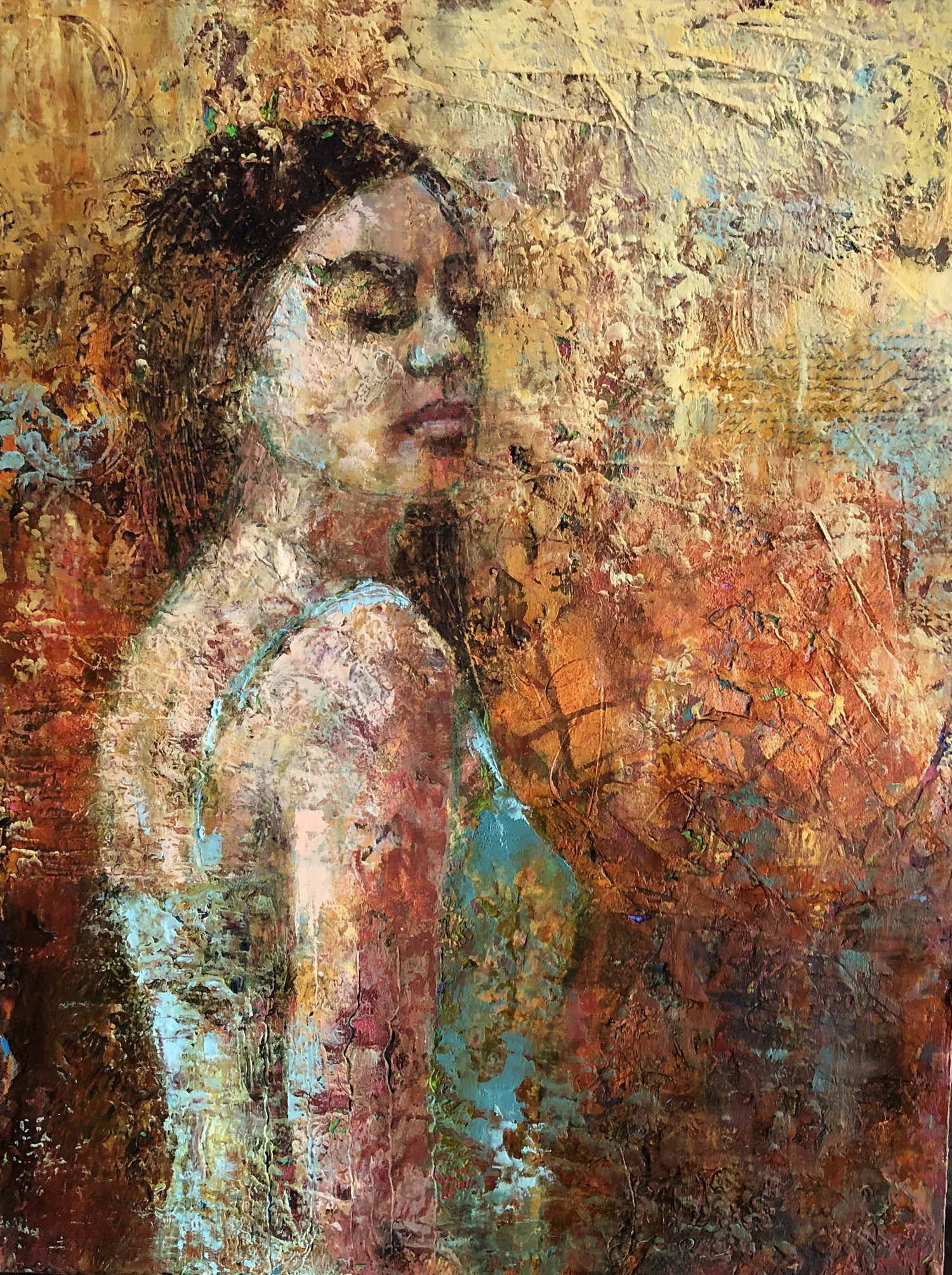 Building Textured layers with cold wax