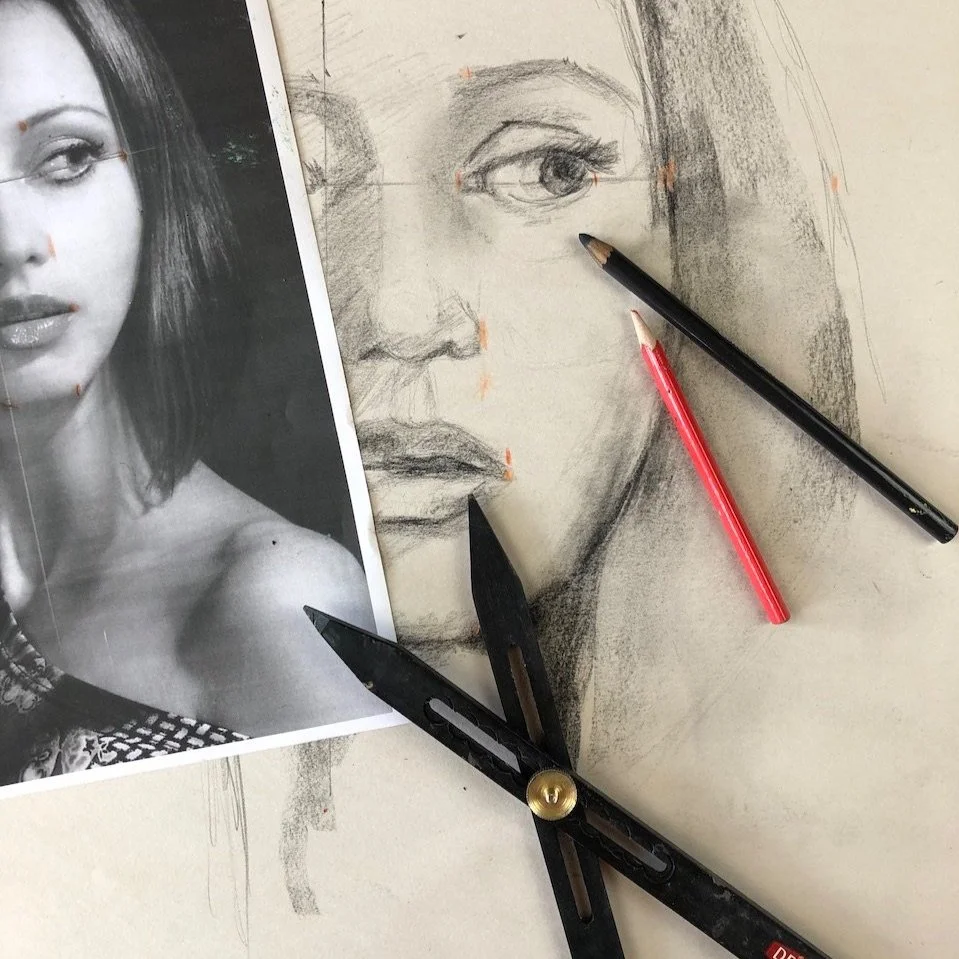How to transfer a drawing to a painting surface