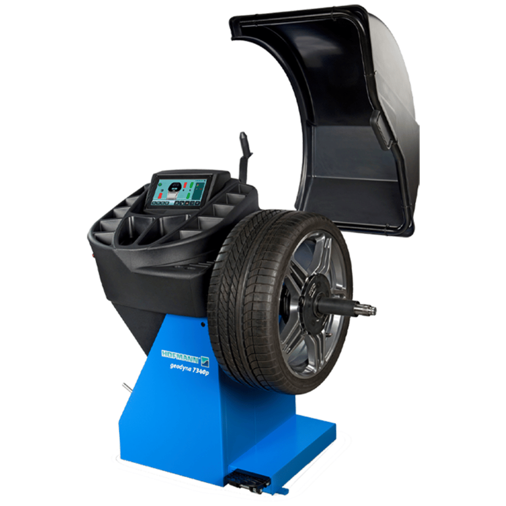 CAR WHEEL BALANCER WITH GEOTOUCH DISPLAY AND INTEGRATED WHEEL LIFT ...