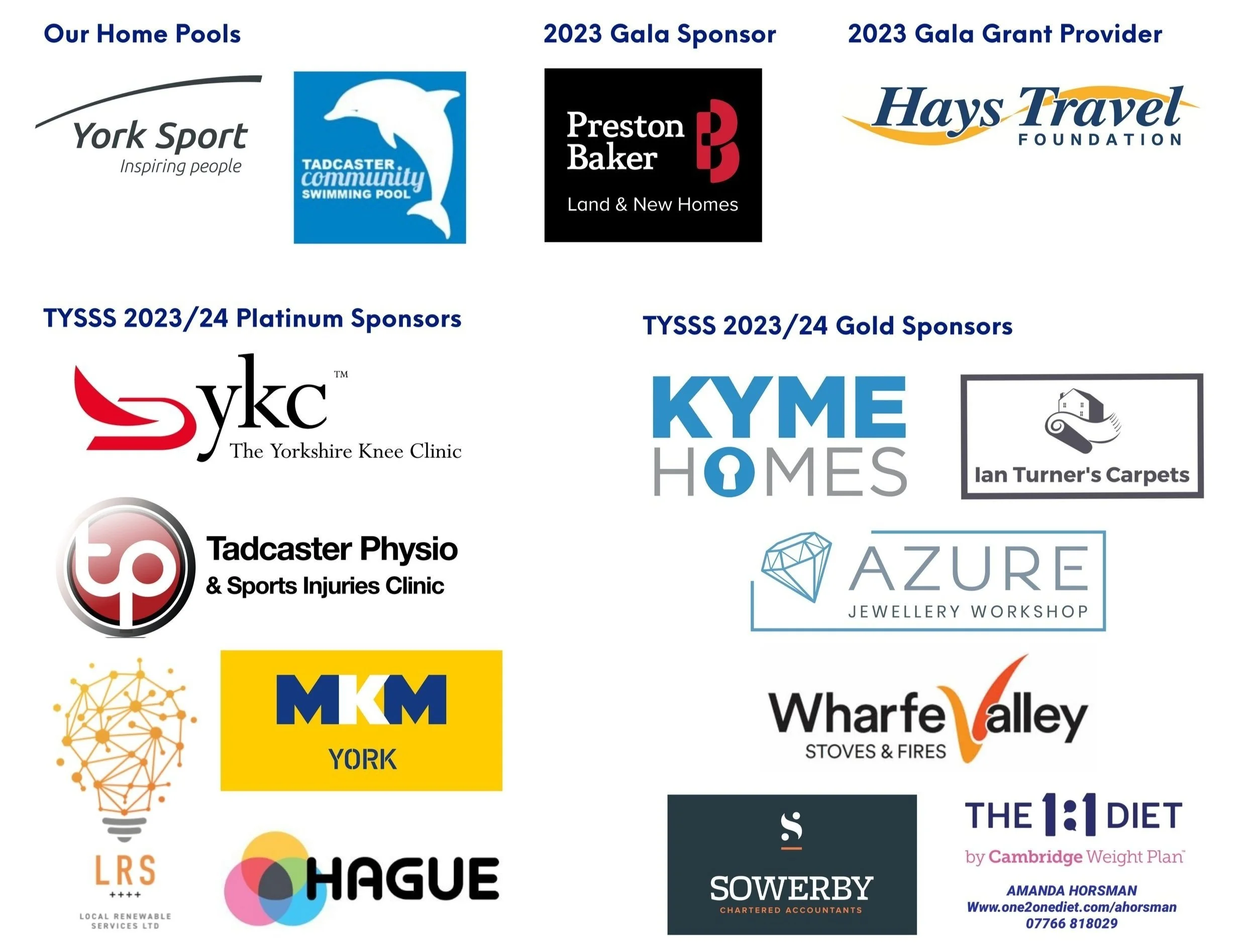 Tadcaster York Sport Swim Squad: Membership — TYS SWIM SQUAD