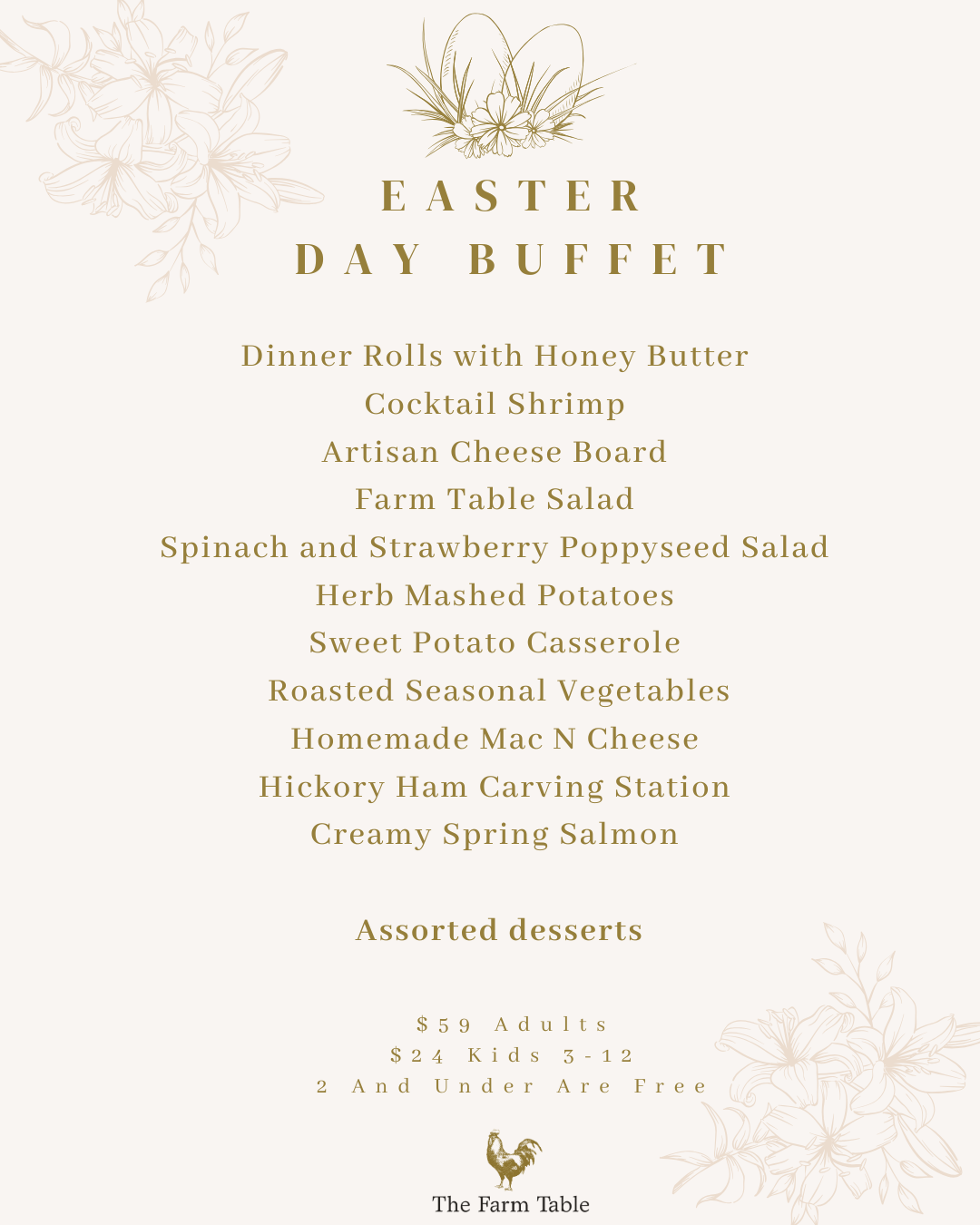 Easter Day Buffet — The Farm Table