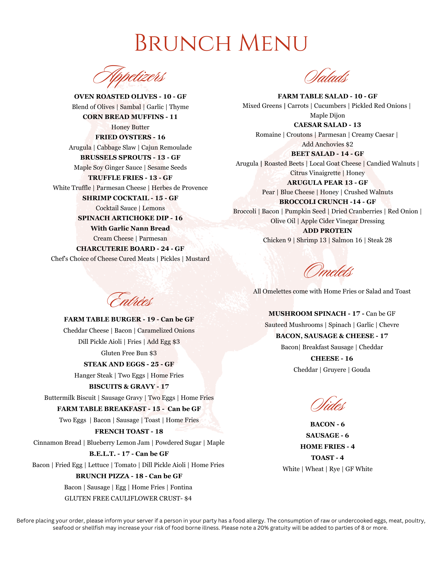 Brunch Menu — The Farm Table
