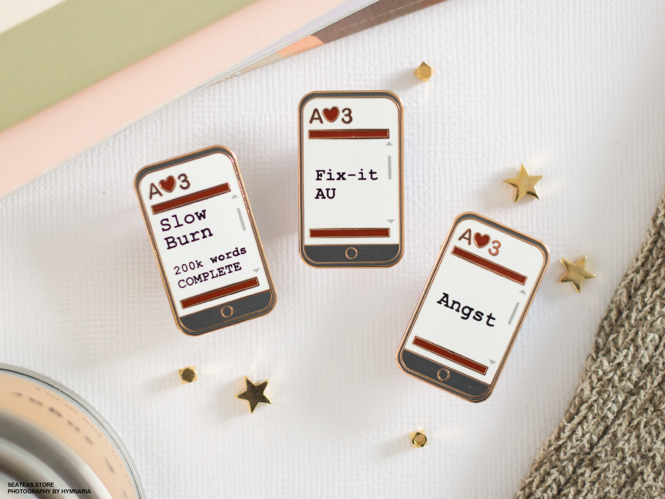 Fanfic Trope Hard Enamel Pins — SeaTeas Store