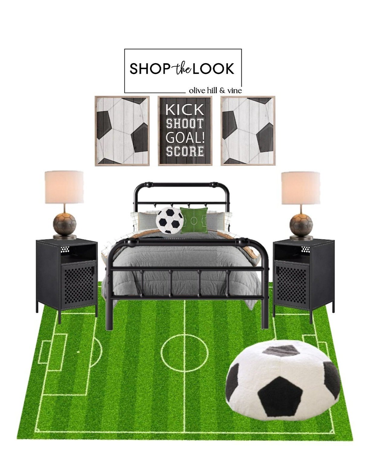 Boy's Soccer Bedroom — OliveHillandVine