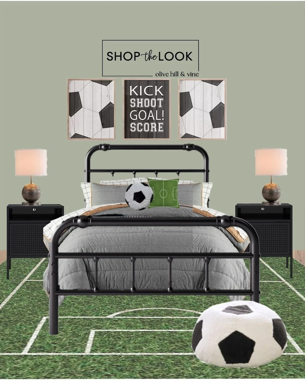 Boy's Soccer Bedroom — OliveHillandVine