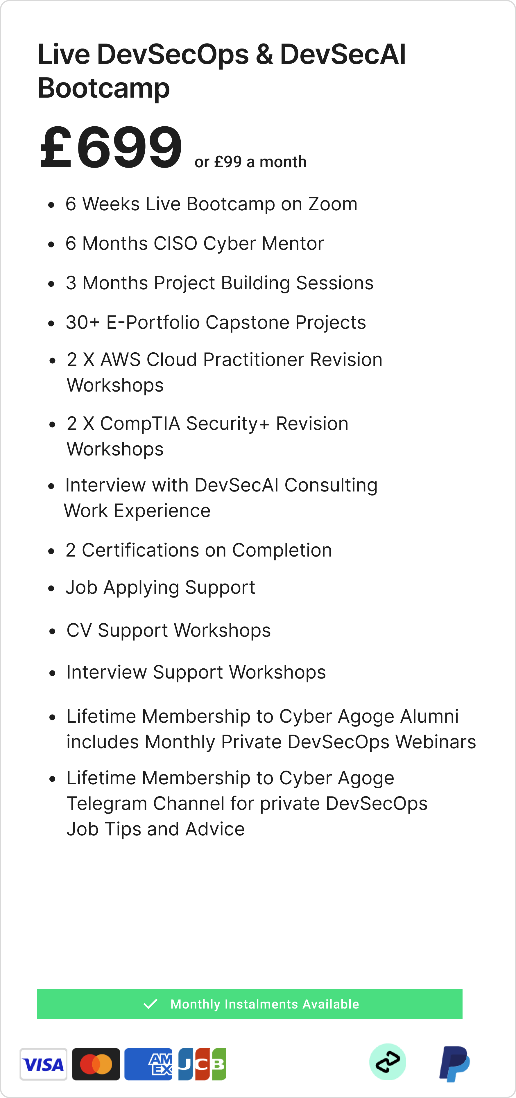 Cyber Security Bootcamp, DevSecOps Bootcamp and AWS Cloud Security, AI Security