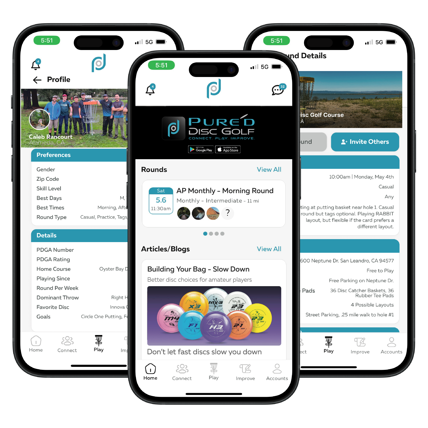 Pure’d Disc Golf | A New Disc Golf App