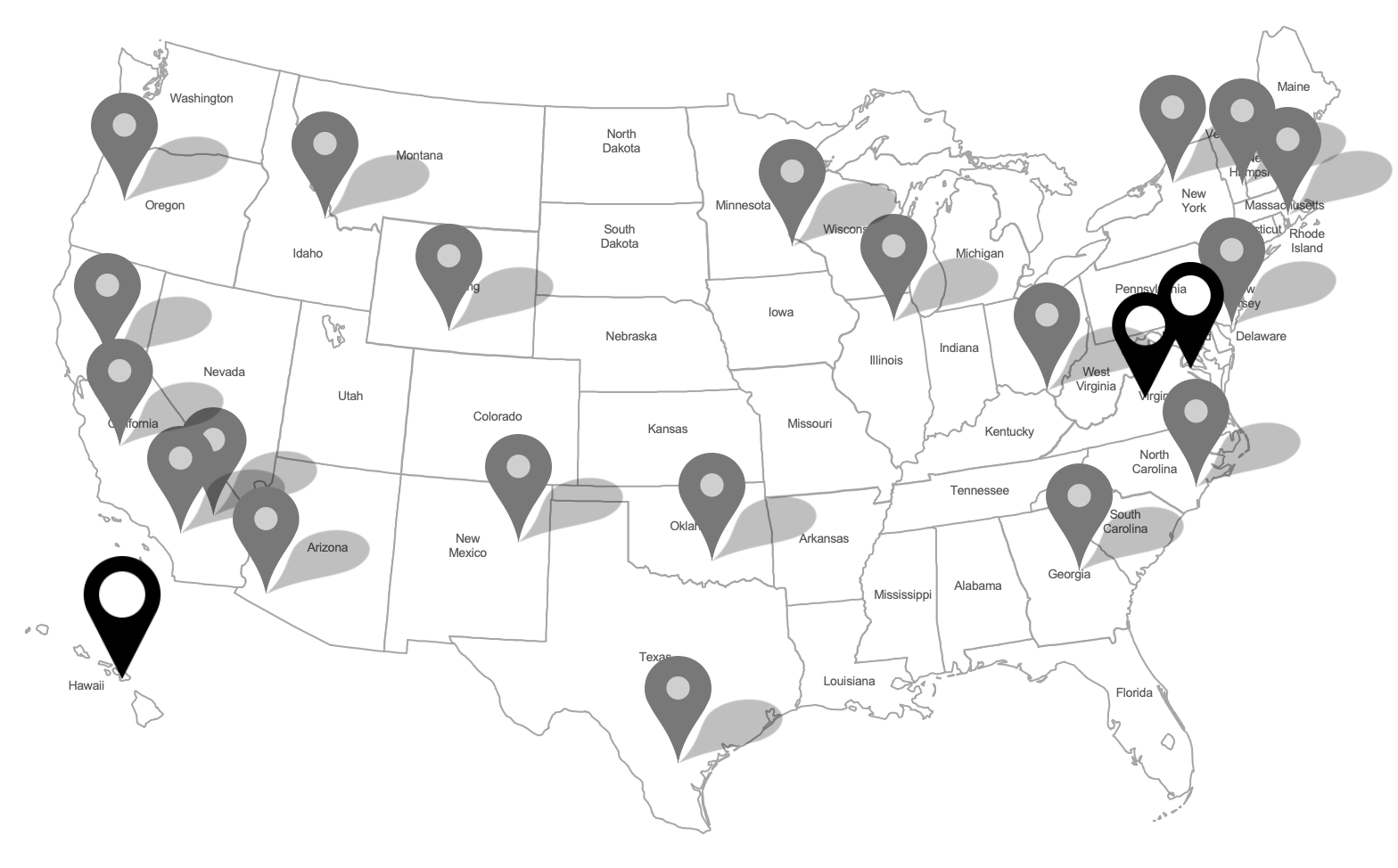 Data Center Map Usa