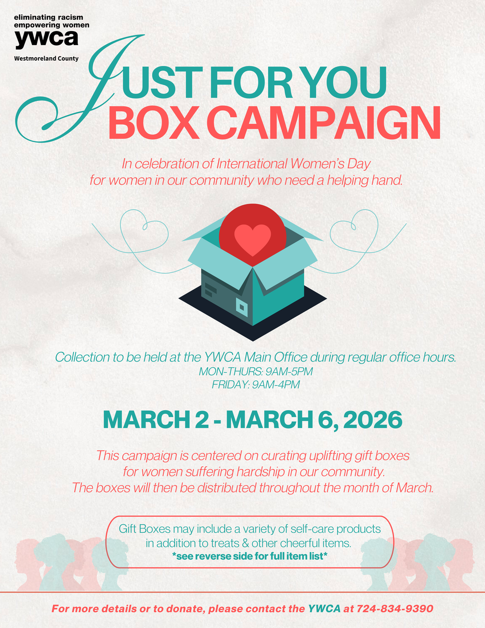 Just For You Box Campaign — YWCA Westmoreland County | Technology ...